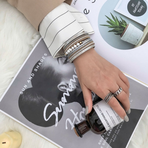 Wholesale Bohemian Multi-layer Pearl Bracelets Hand-woven Vendors