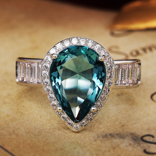 Wholesale Jewelry Navy Blue Teardrop Pear Engagement Ring