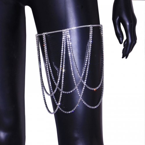 Sexy Multi-layered Leg Chain Rhinestone Body Chain Distributor