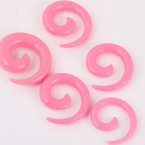 Acrylic Ear Enlarger Pink Snail Spiral Piercing Distributor